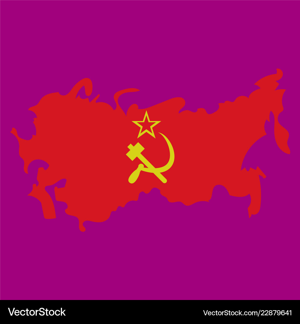 Territory of the soviet union isolated Royalty Free Vector