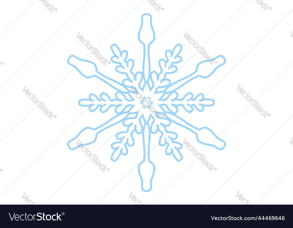 Blue snowflake Royalty Free Vector Image - VectorStock