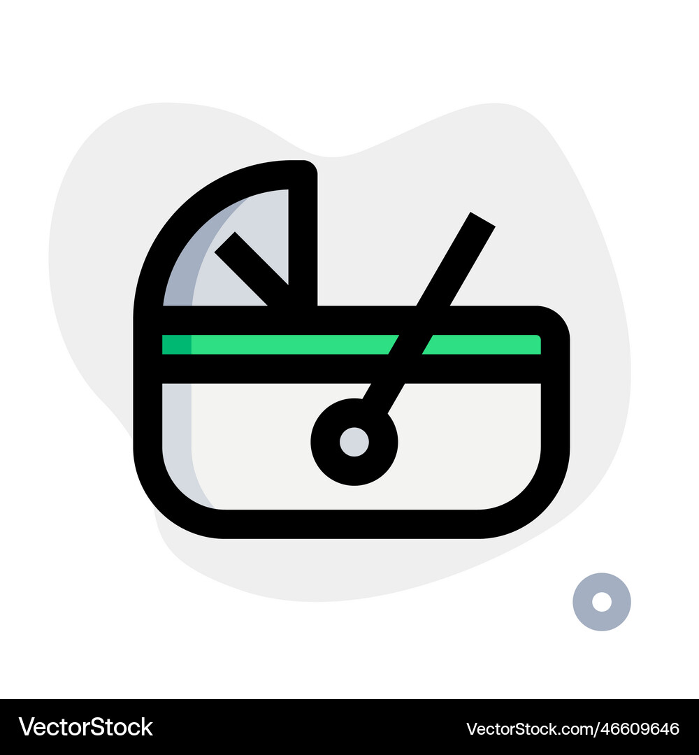 Covered bassinet or cradle for babies Royalty Free Vector