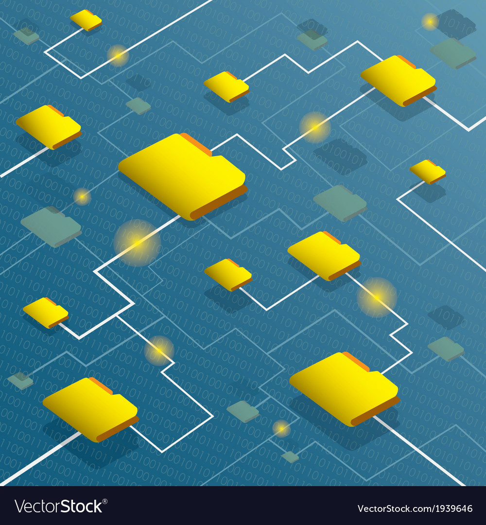 Data flow system with binary code Royalty Free Vector Image