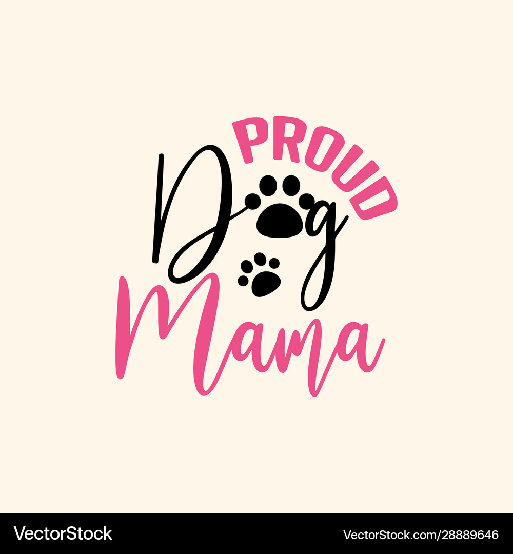 Dog quote lettering typography Royalty Free Vector Image