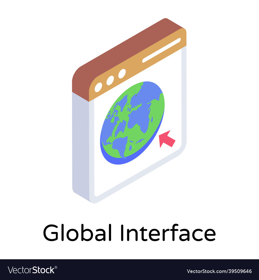 Global interface Royalty Free Vector Image - VectorStock