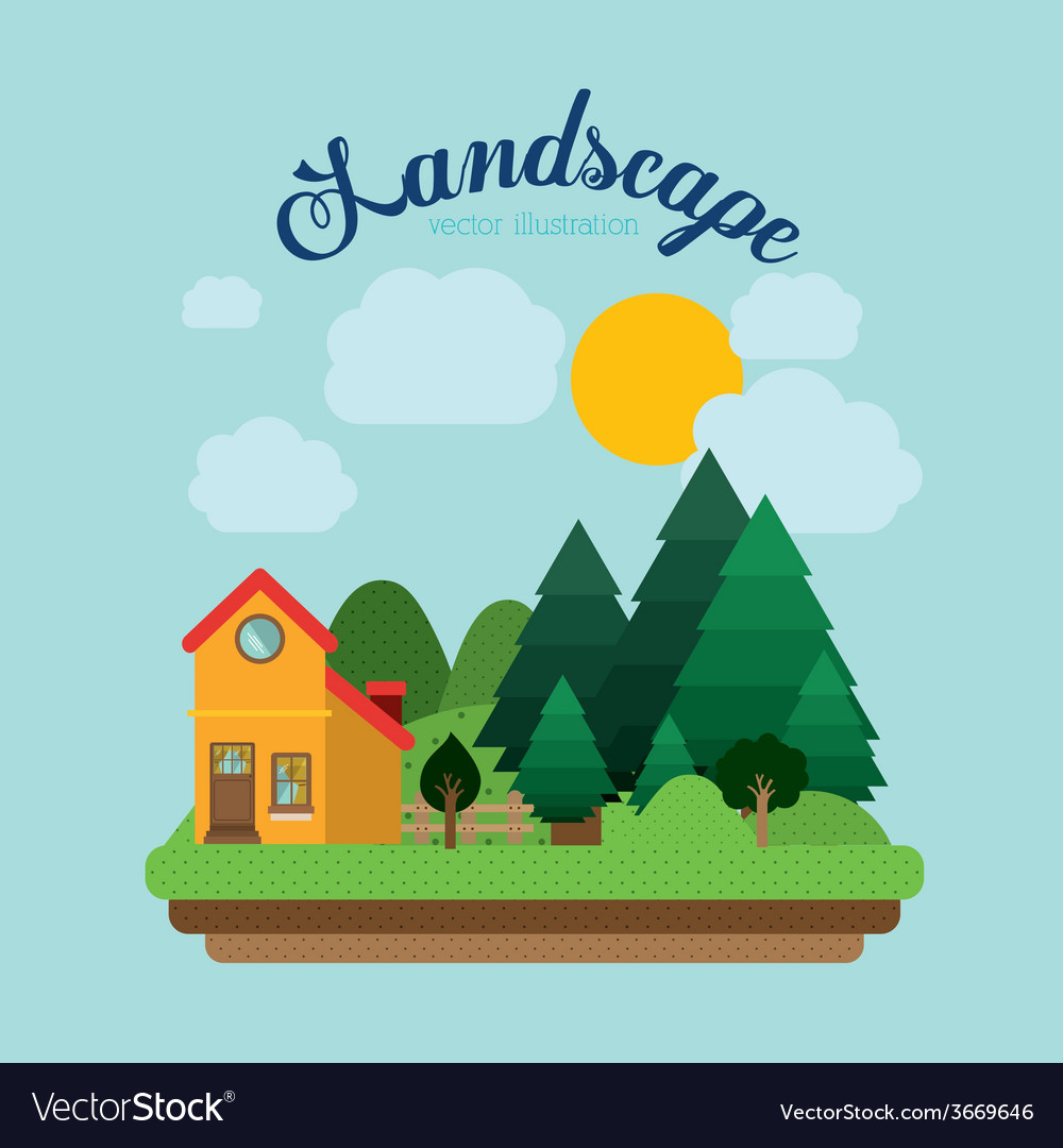 Landscape design Royalty Free Vector Image - VectorStock
