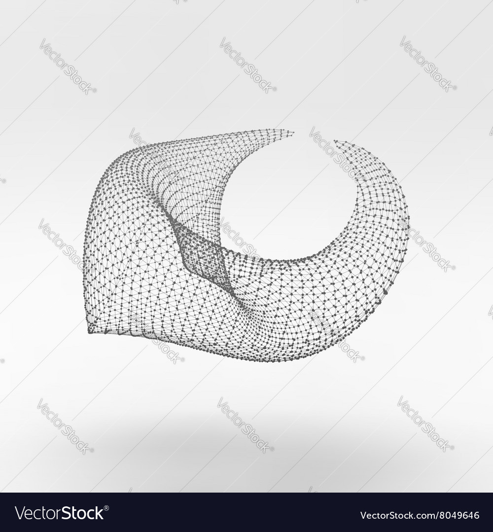 Lattice Geometric Polygonal Element 3d Grid Vector Image