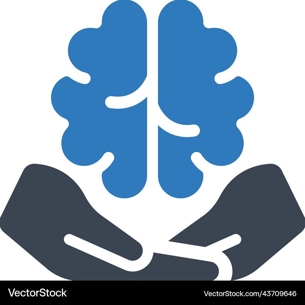 Mental health care icon Royalty Free Vector Image