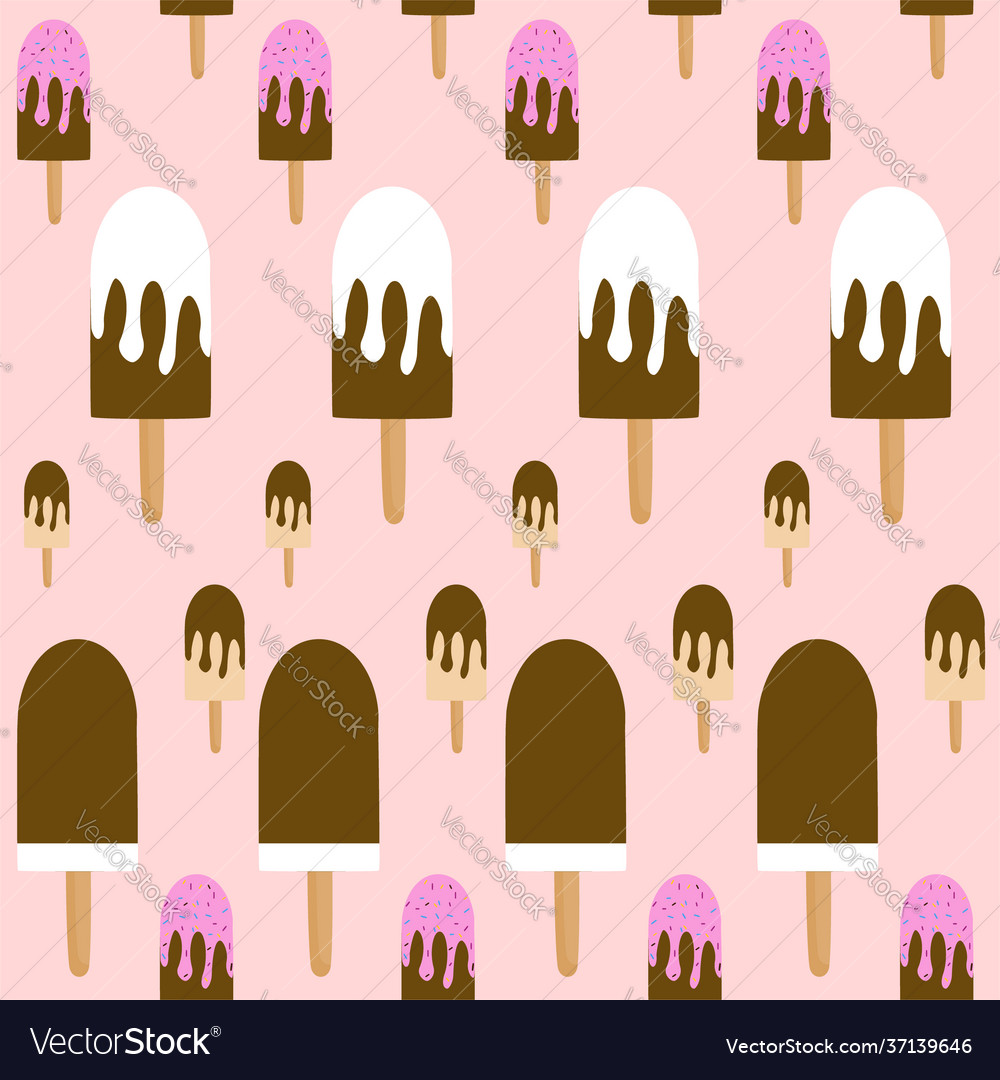 Popsicles pattern background Royalty Free Vector Image