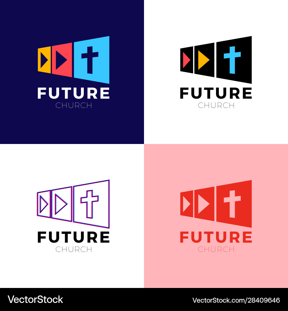 Template christian logo emblem for school college Vector Image