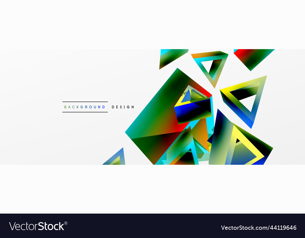 Triangle abstract background 3d basic Royalty Free Vector