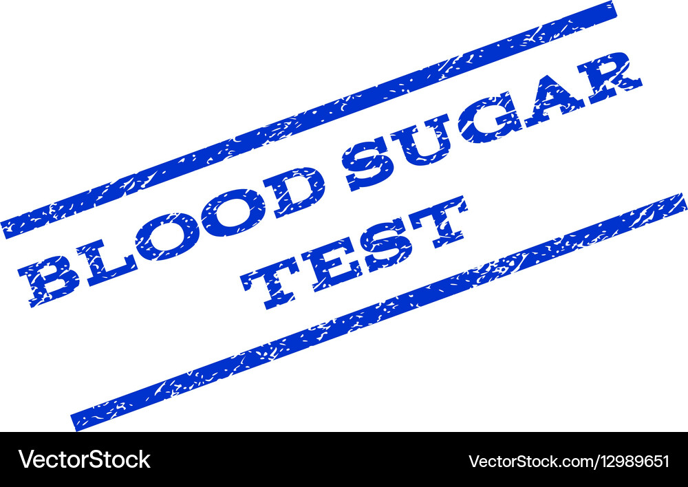 Blood sugar test watermark stamp Royalty Free Vector Image