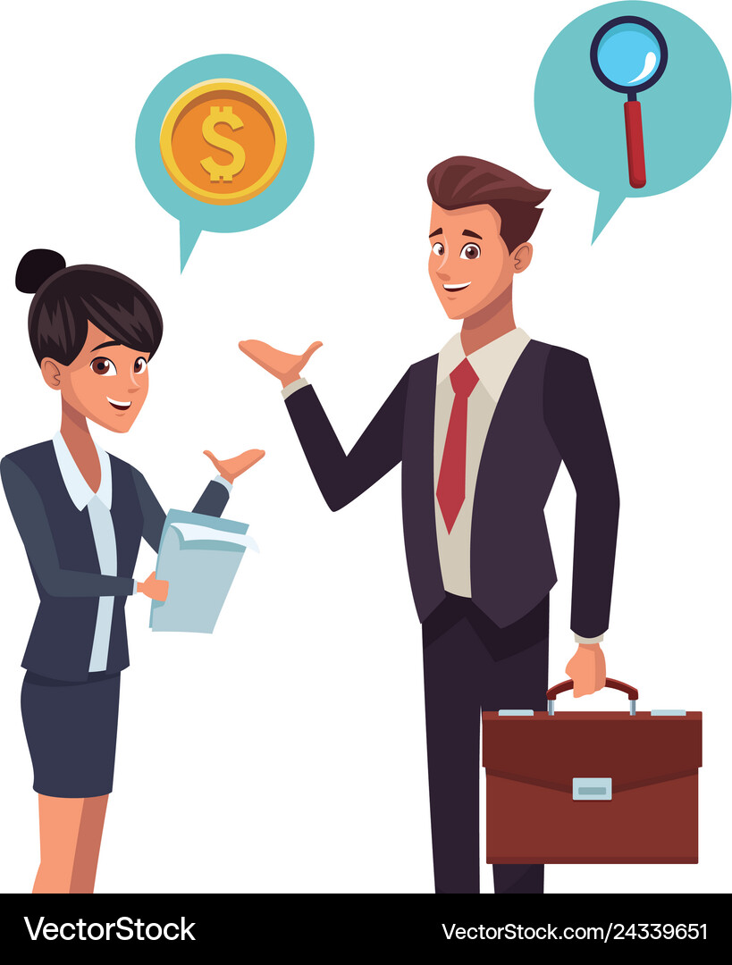 Business coworker conversation Royalty Free Vector Image