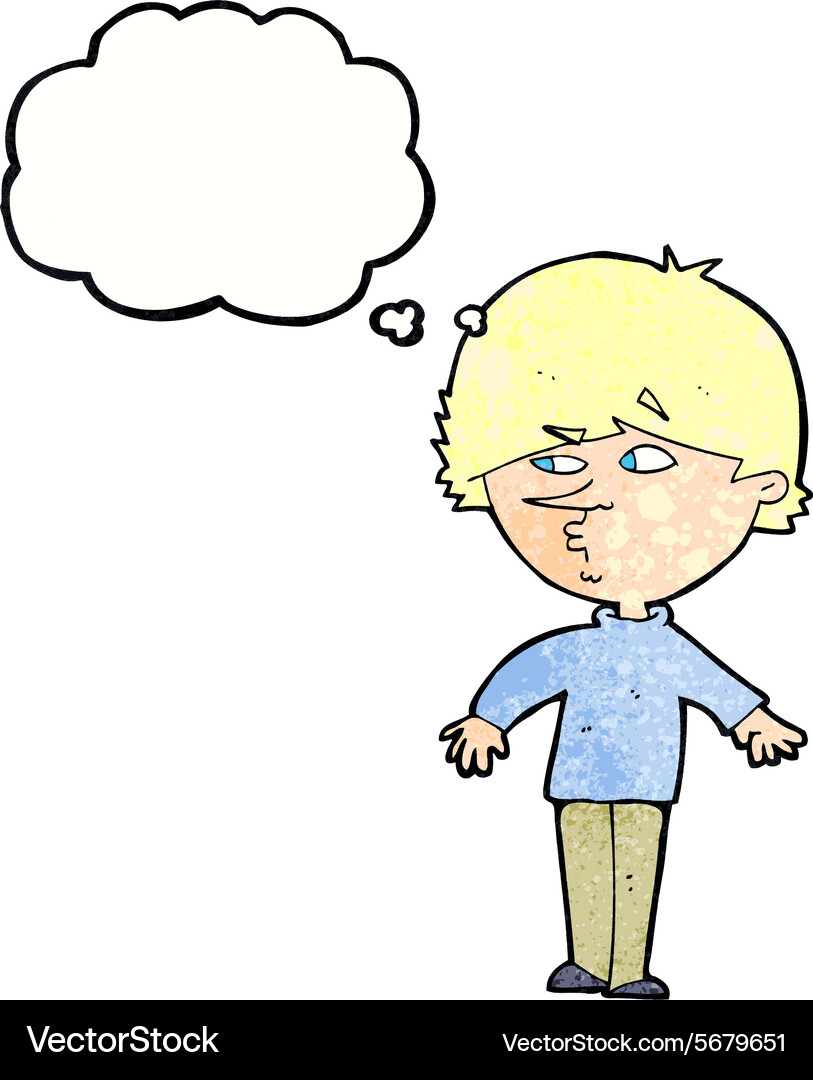 Cartoon suspicious man looking over shoulder Vector Image