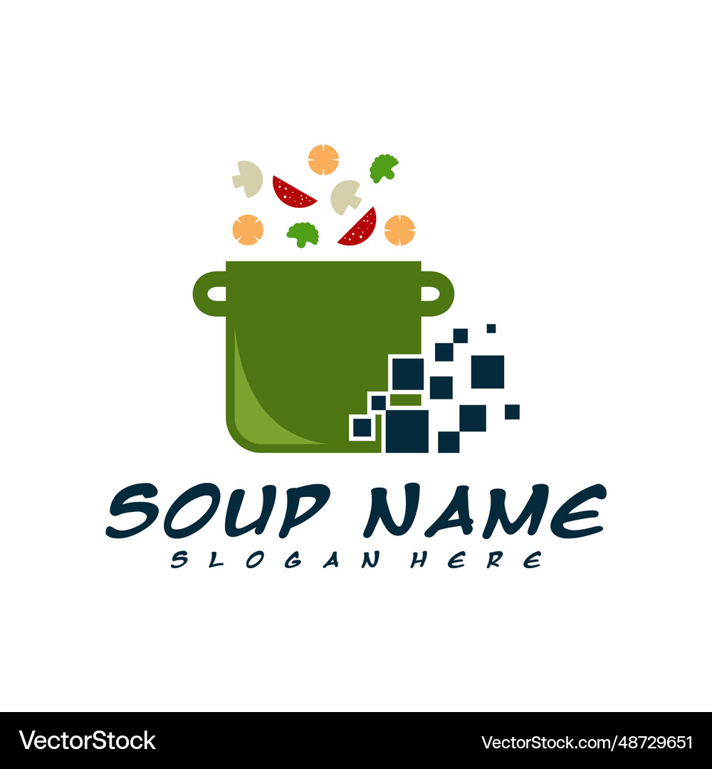 Food cooking with pixel logo design kitchen Vector Image