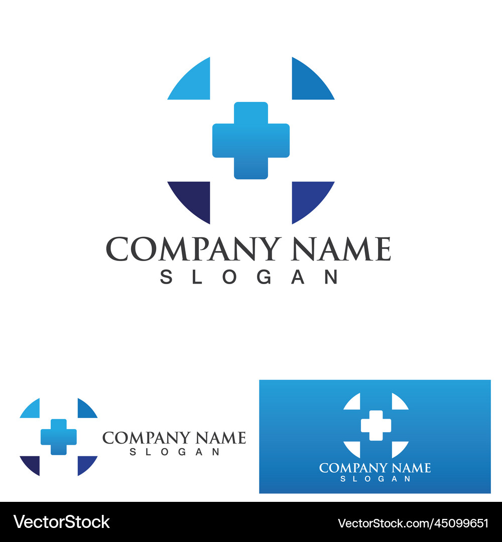 Hospital logo and symbol Royalty Free Vector Image