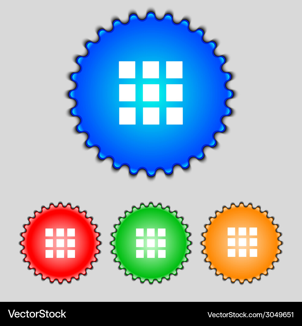 List sign icon content view option symbol set Vector Image