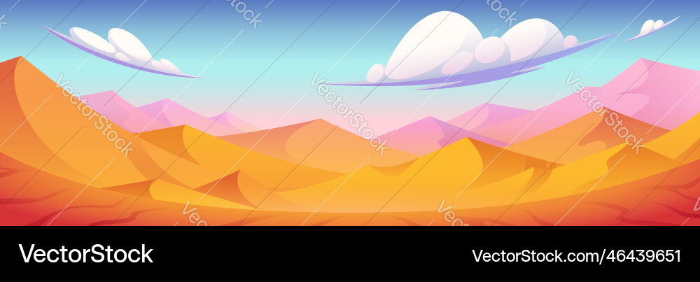 Sahara desert sand landscape background Royalty Free Vector