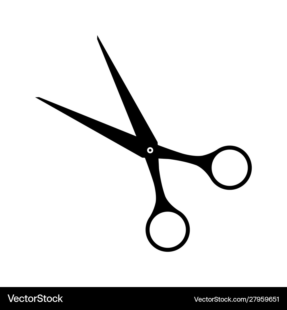 Scissors symbol icon isolated eps10 sign design Vector Image