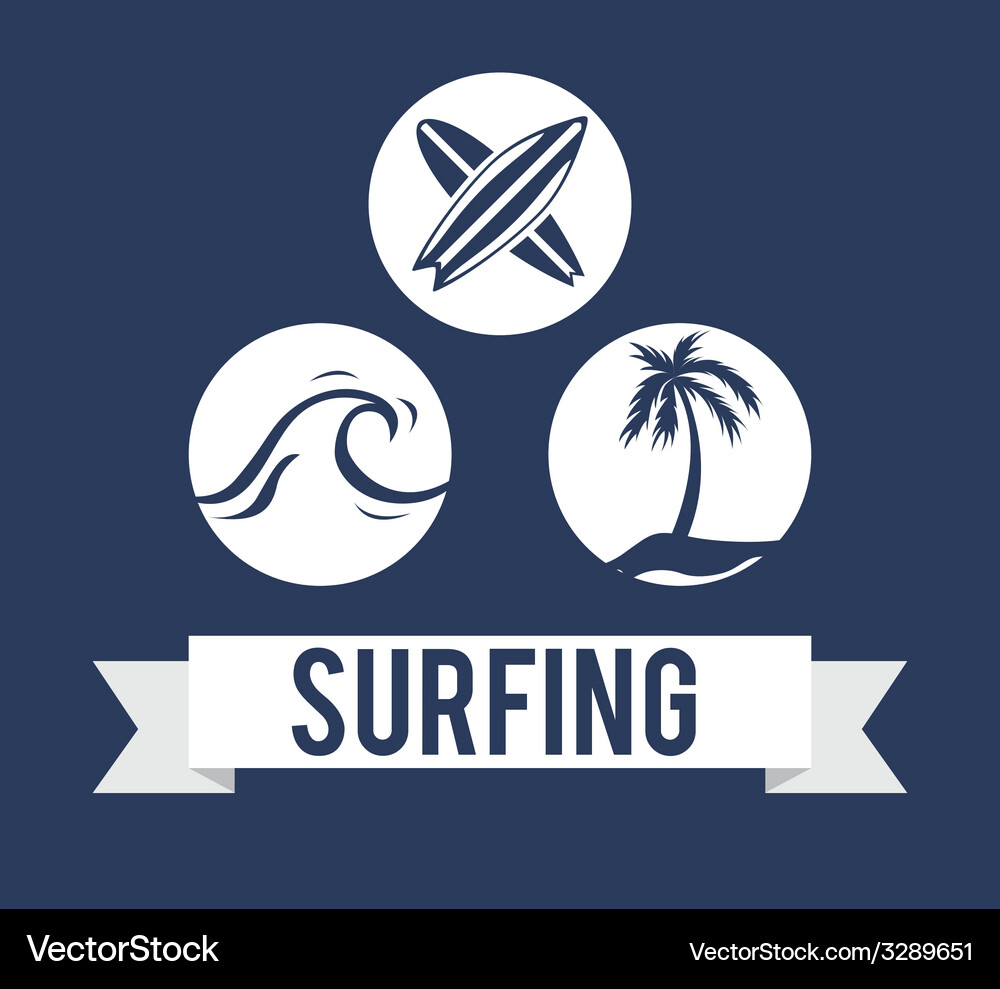 Surf design Royalty Free Vector Image - VectorStock