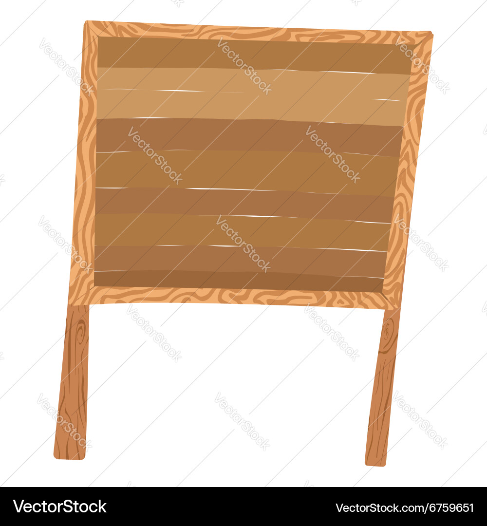 Wooden cartoon board Royalty Free Vector Image