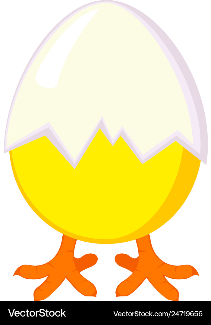 Colorful cartoon new chick is born Royalty Free Vector Image