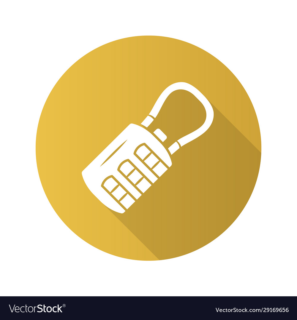 Combination passcode hanging lock flat design Vector Image