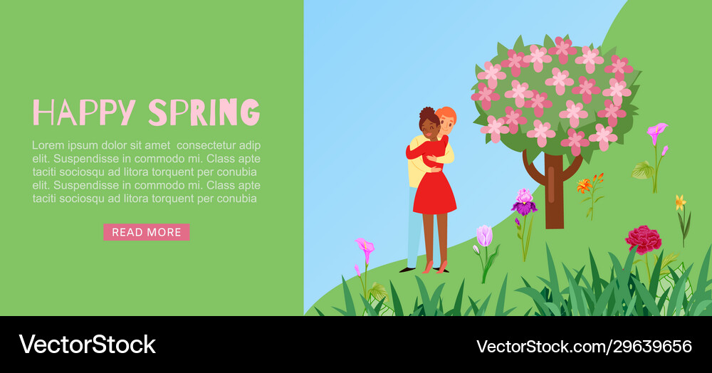 Concept happy spring love or valentine day Vector Image