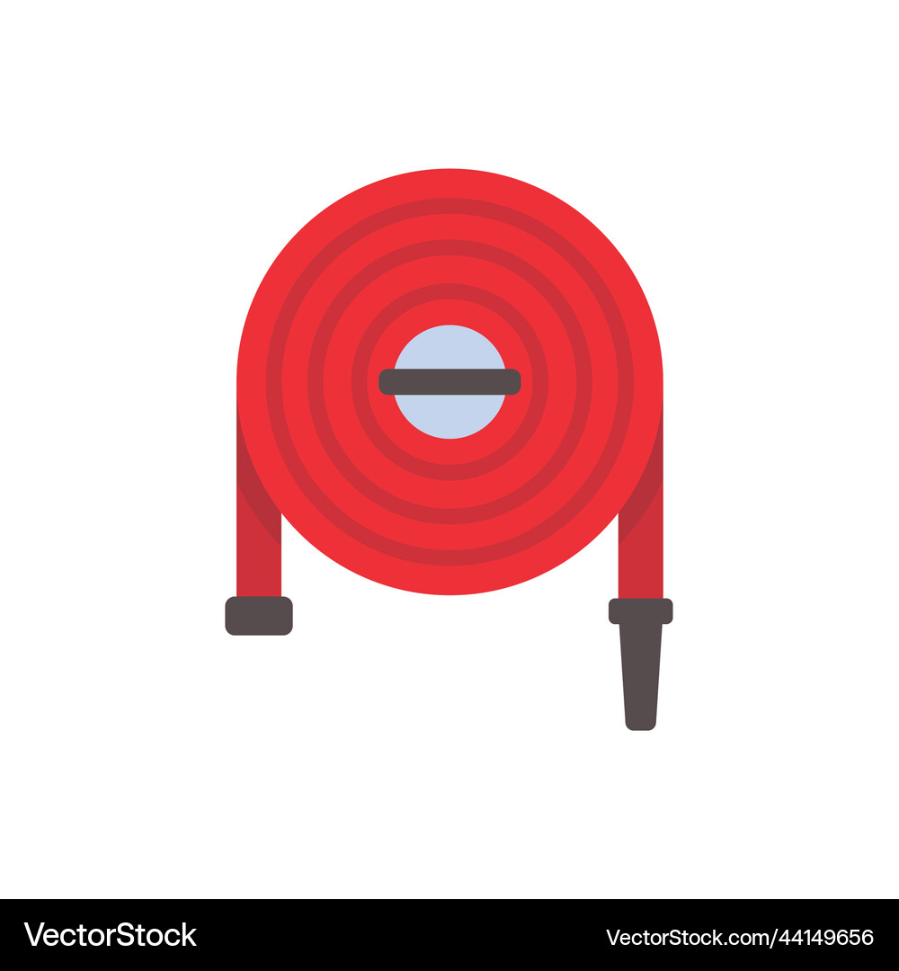 Fire hose the red rubber hose is used Royalty Free Vector