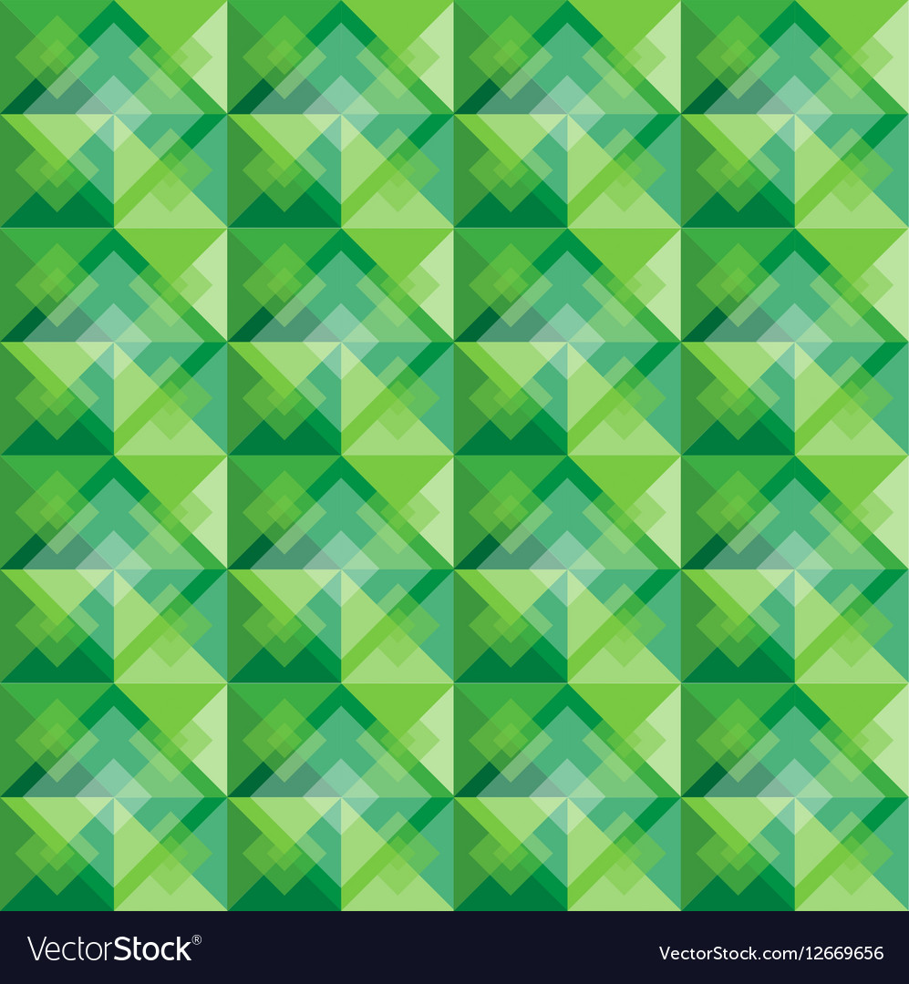 Green square background pattern Royalty Free Vector Image