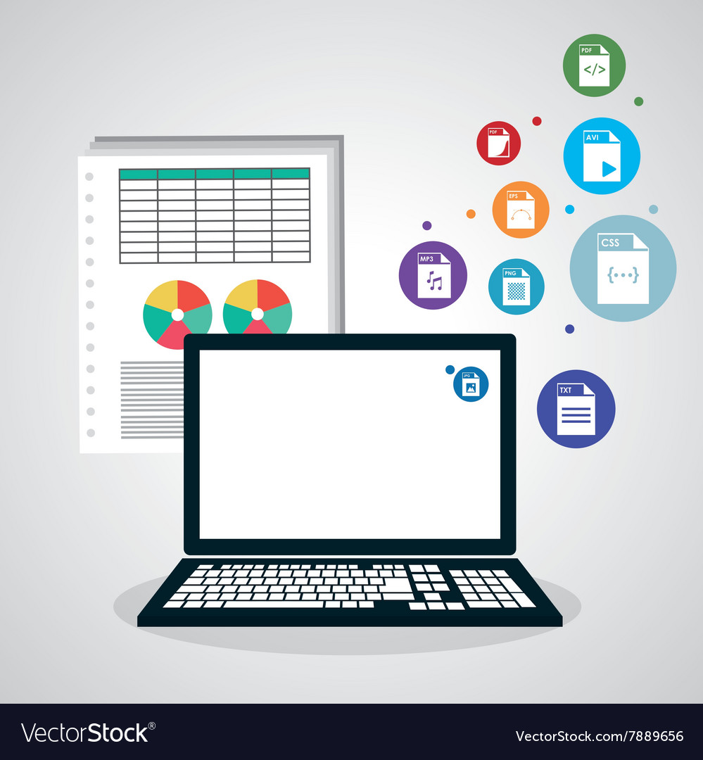 Spreadsheet icon design Royalty Free Vector Image
