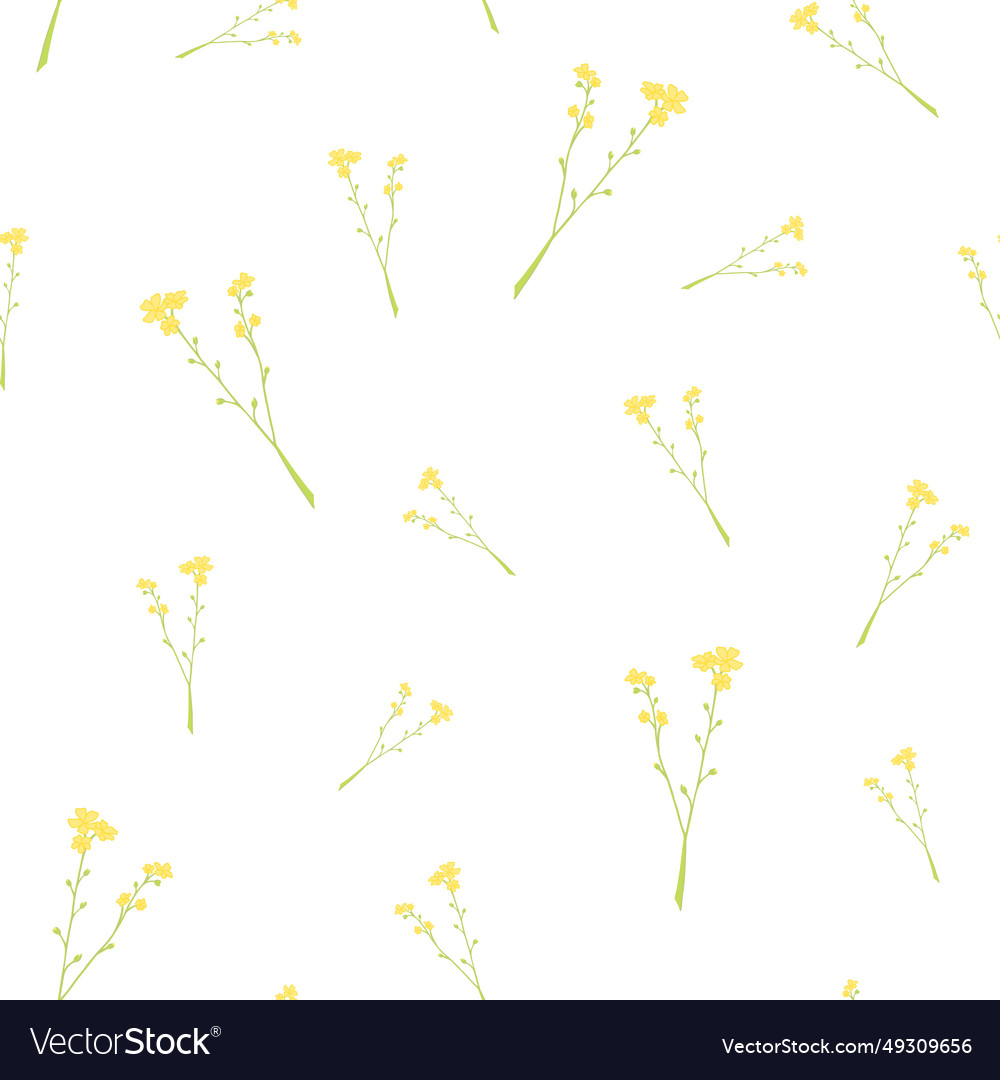 Tiny yellow flowers seamless pattern Royalty Free Vector