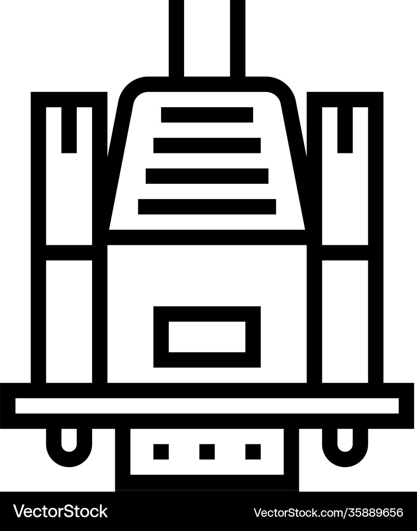 Vga computer monitor cable line icon Royalty Free Vector