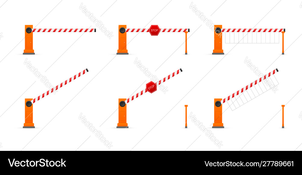 Automatic barrier to adjust movement cars Vector Image