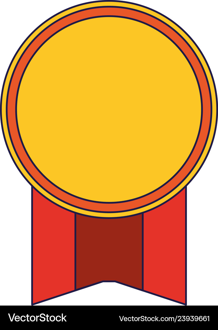 Award ribbon emblem symbol Royalty Free Vector Image