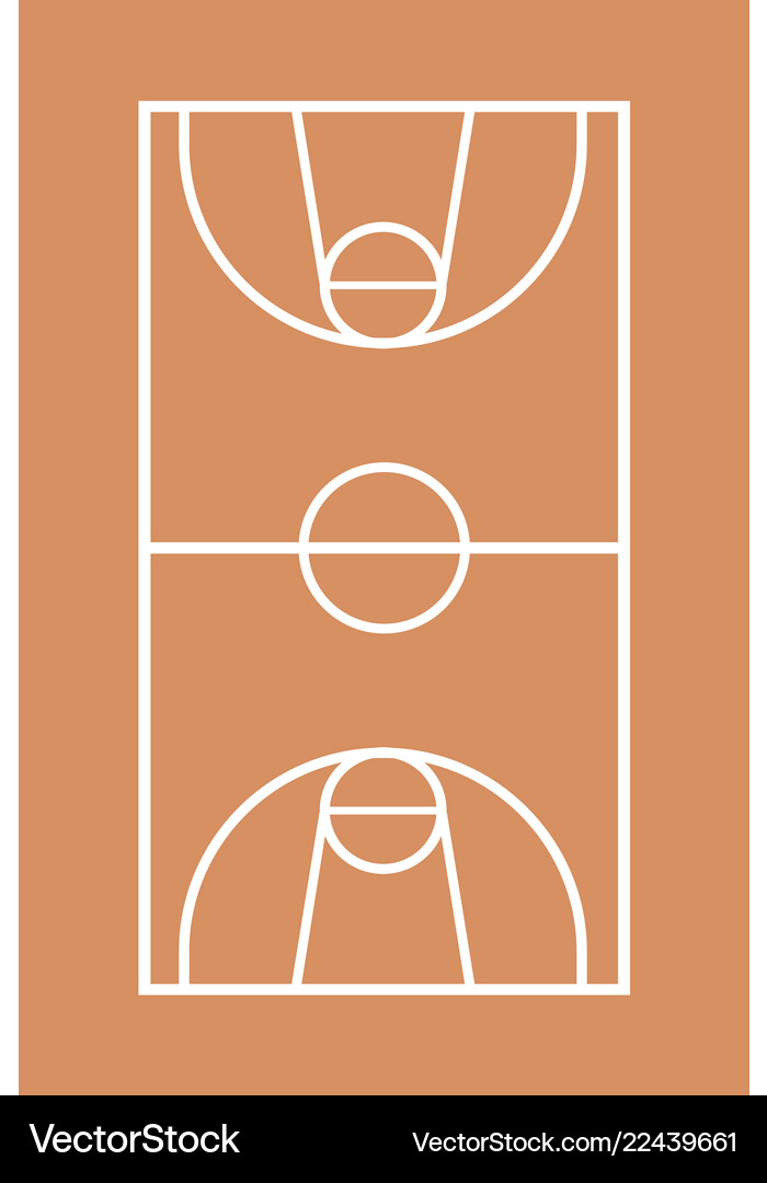 Basketball court Royalty Free Vector Image - VectorStock