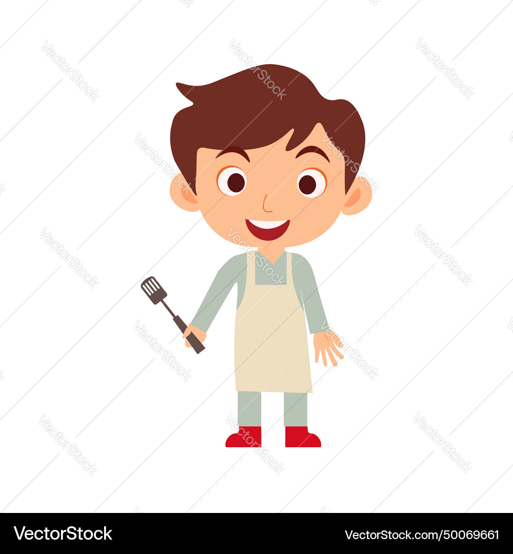 Children cook little chef design Royalty Free Vector Image