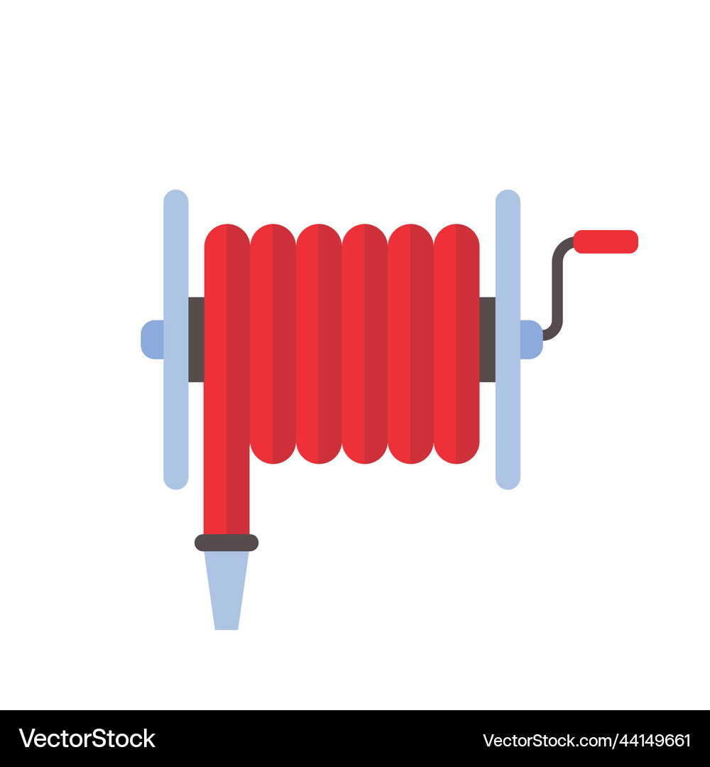 Fire hose the red rubber hose is used Royalty Free Vector