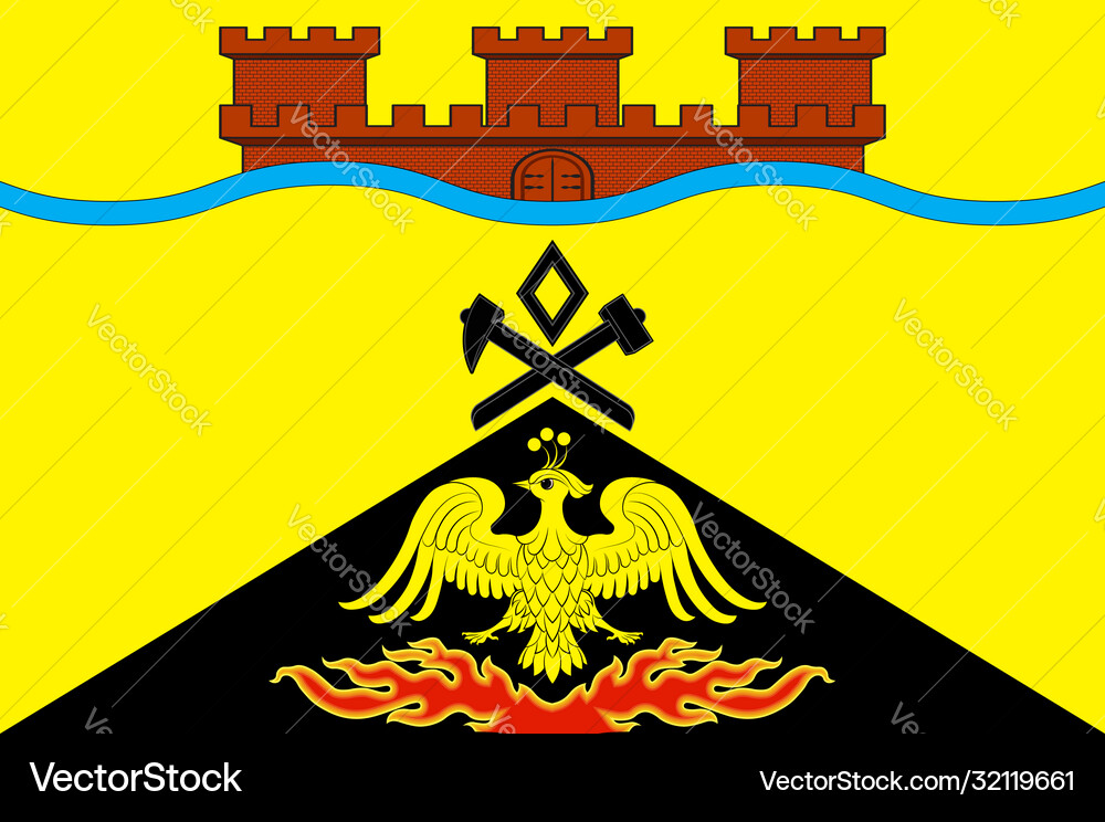 Flag shakhty in russian federation Royalty Free Vector Image