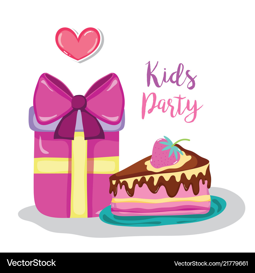 Kids party cartoon Royalty Free Vector Image - VectorStock