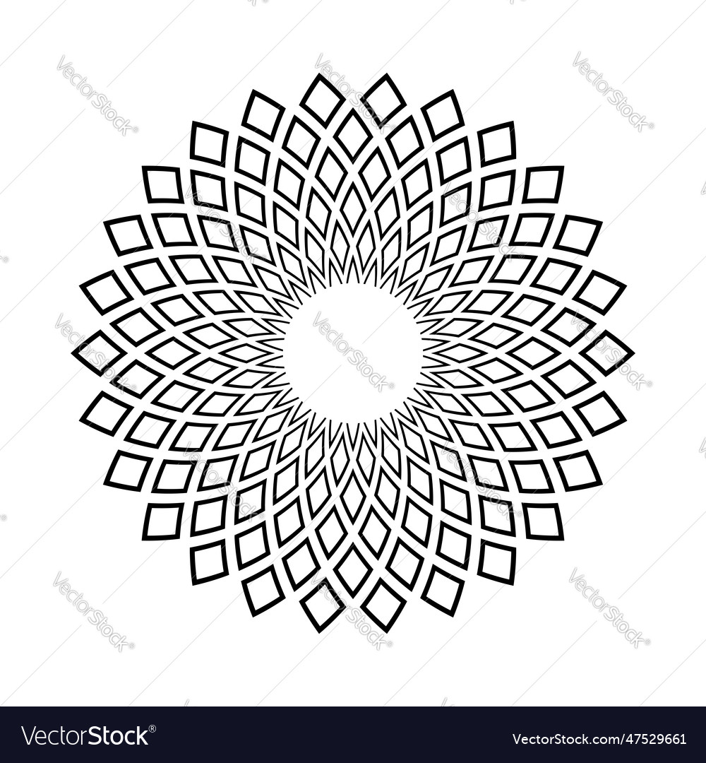 Radial circle pattern Royalty Free Vector Image