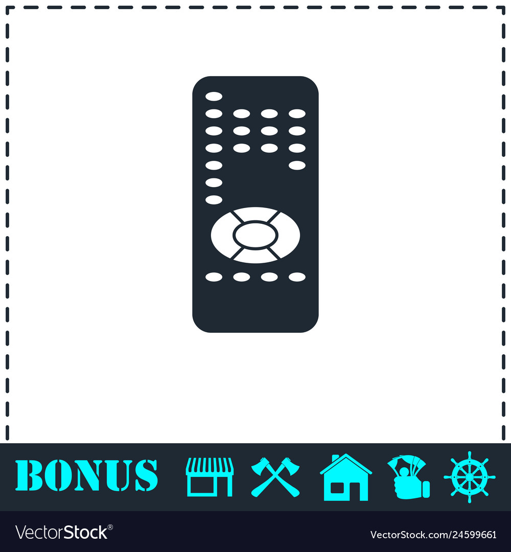 Remote control icon flat Royalty Free Vector Image