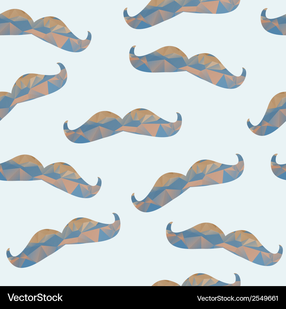 Seamless with abstract mustaches in hipster style Vector Image