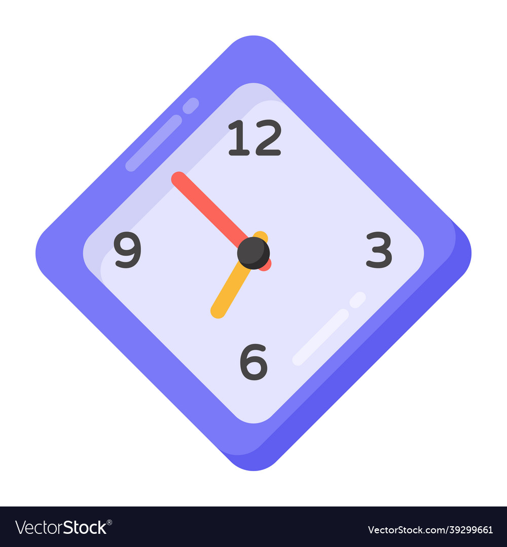 Wall clock Royalty Free Vector Image - VectorStock
