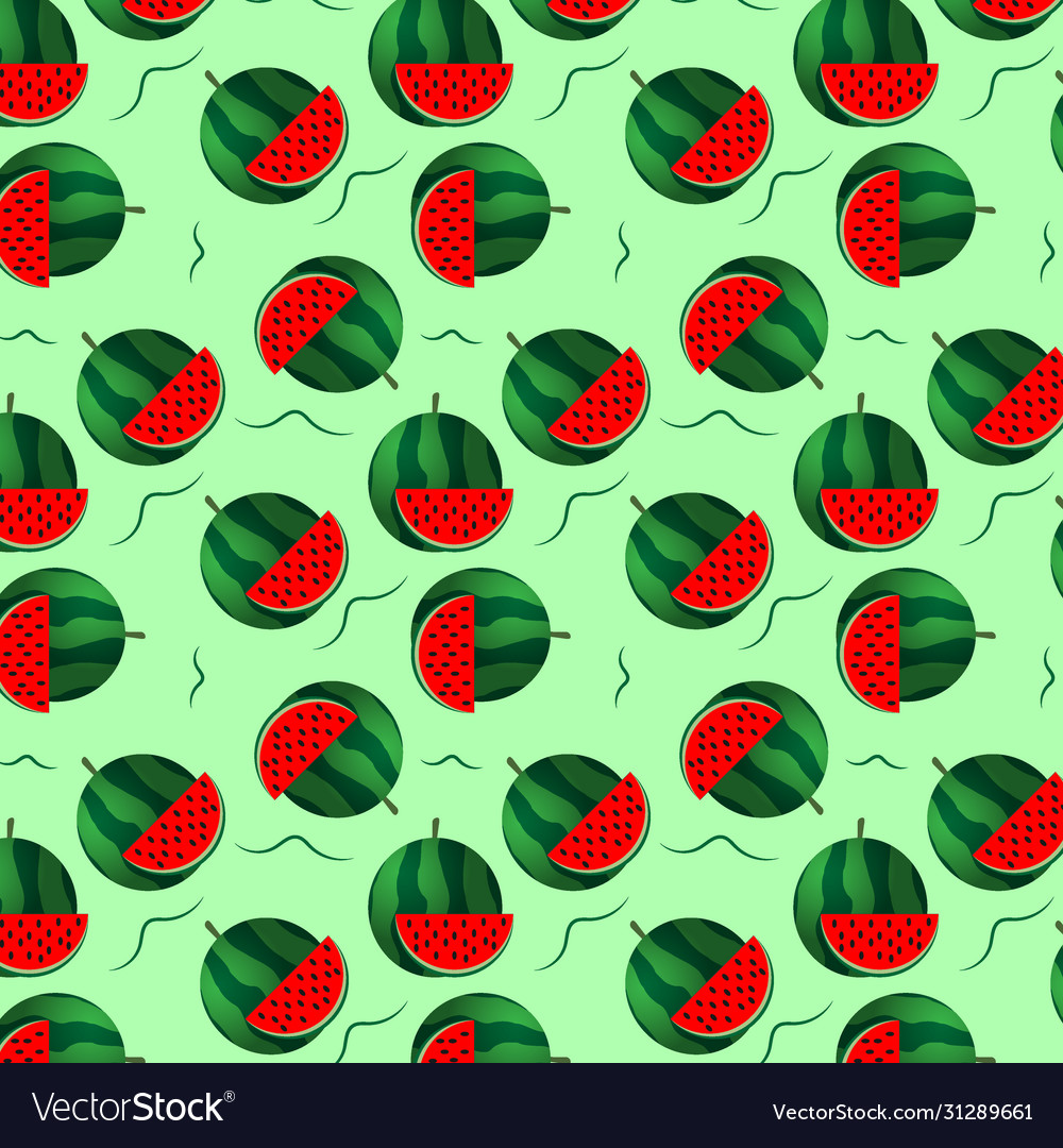 Watermelons pattern Royalty Free Vector Image - VectorStock