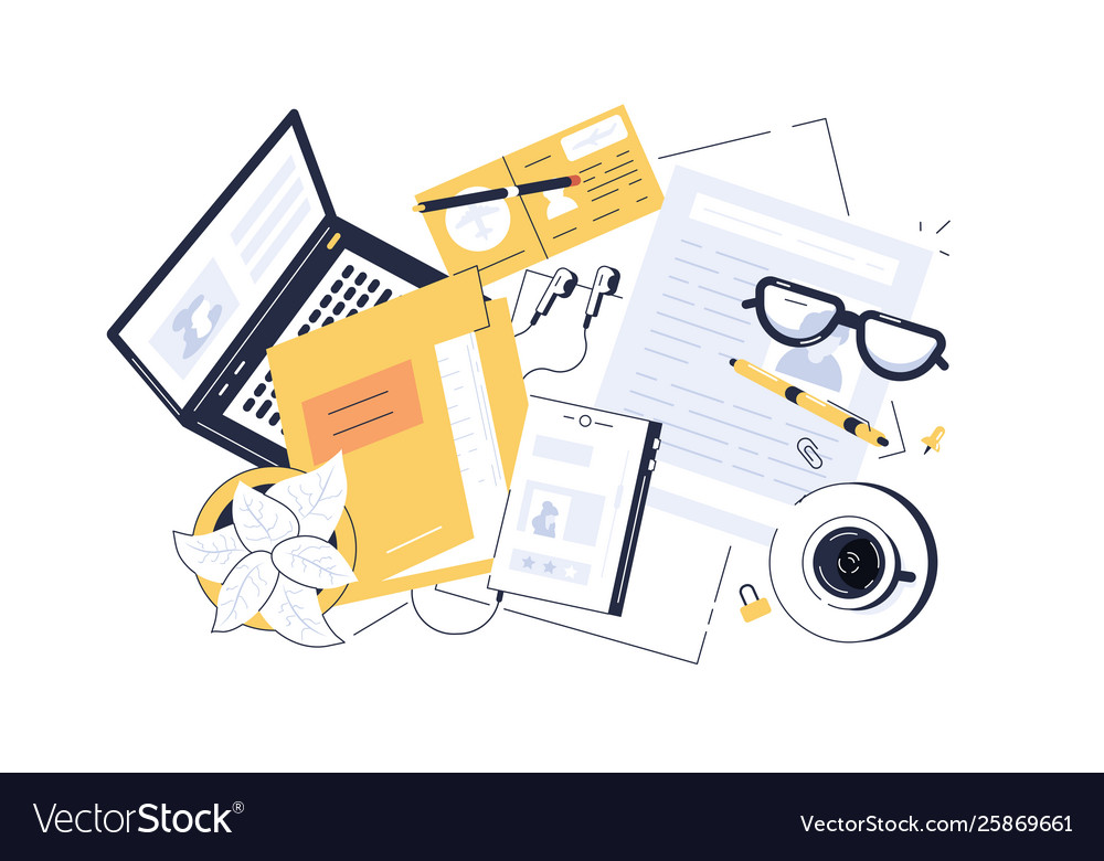 Working space interior Royalty Free Vector Image