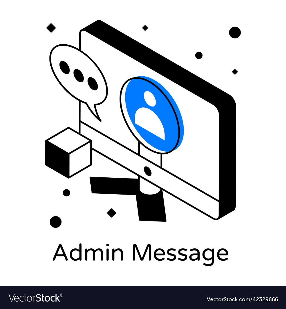 Admin message Royalty Free Vector Image - VectorStock
