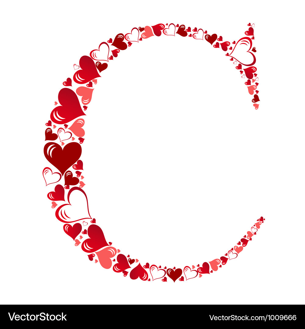 Alphabet of hearts Royalty Free Vector Image - VectorStock