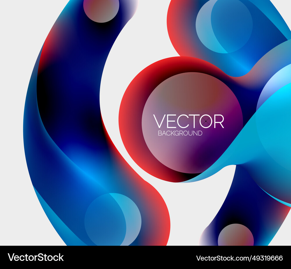 Beautiful flowing round shapes and circles Vector Image