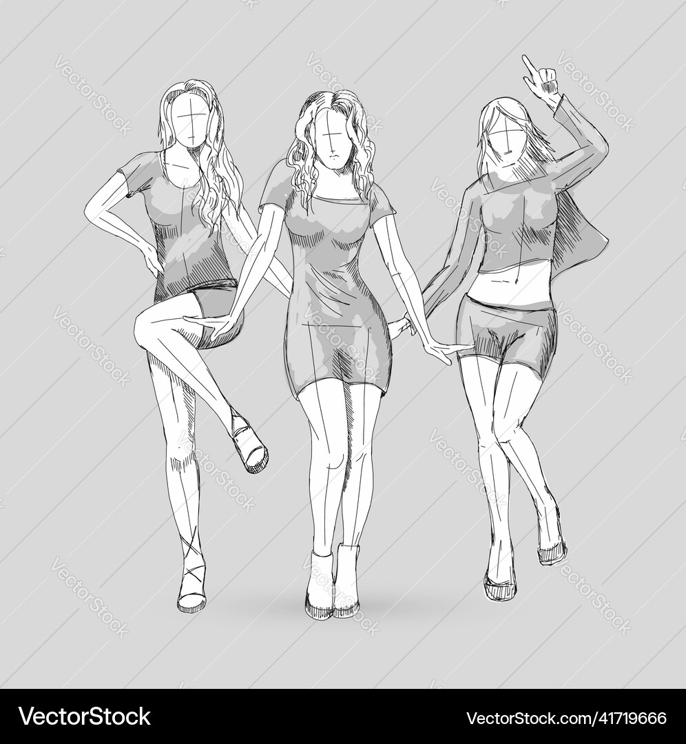 Dancing girl Royalty Free Vector Image - VectorStock