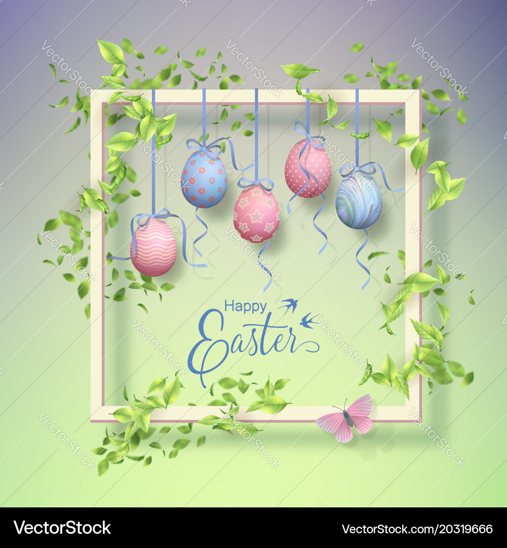 Easter frame Royalty Free Vector Image - VectorStock