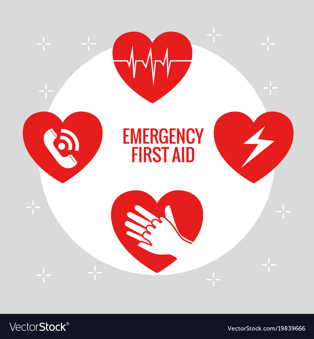 Emergency first aid icons Royalty Free Vector Image