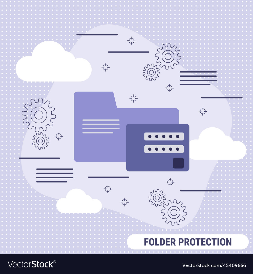 Folder Protection Concept Royalty Free Vector Image
